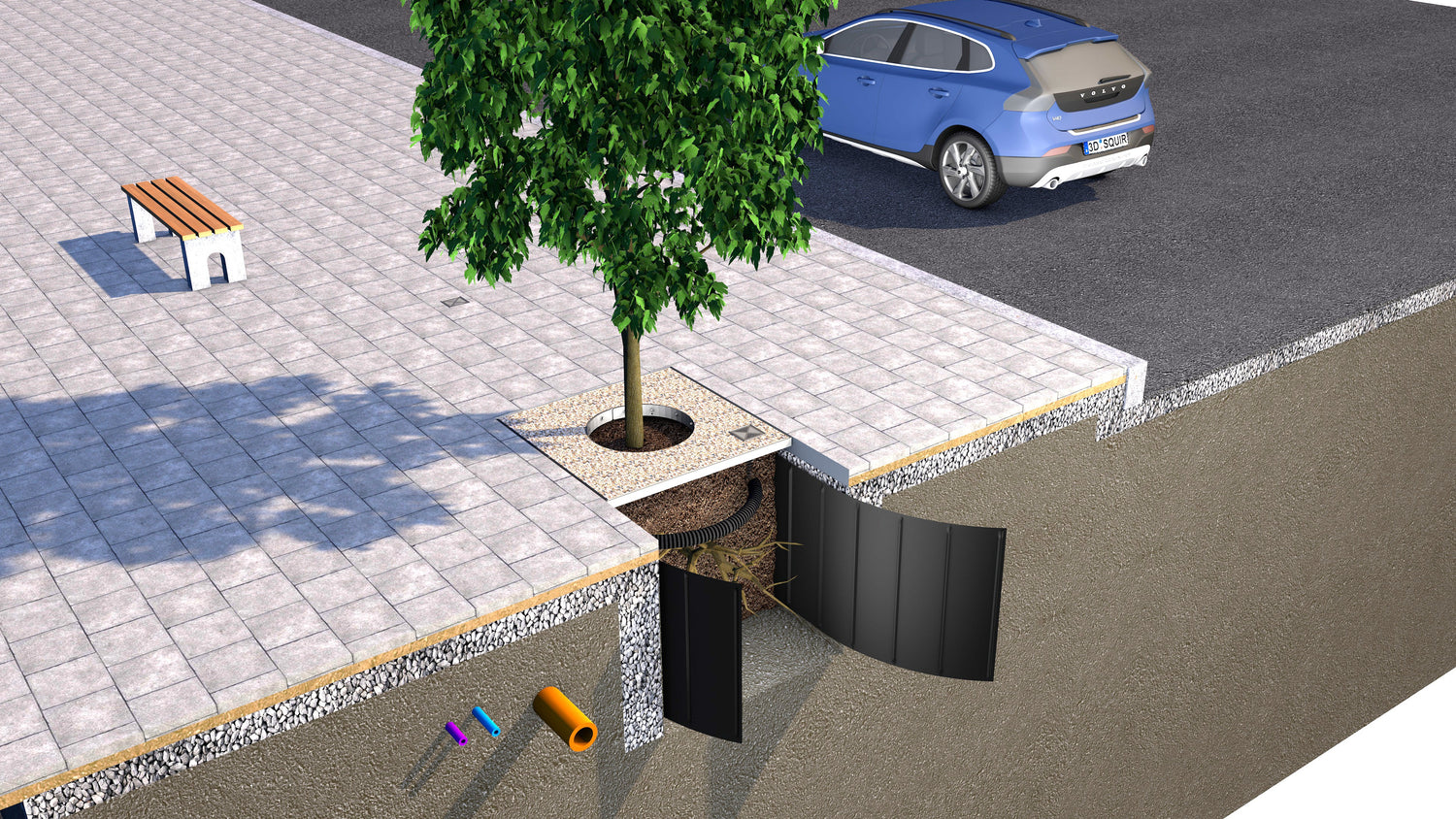 ReRoot 1000 - Ribbed Root Barrier - 1m Width - Root Barrier Store